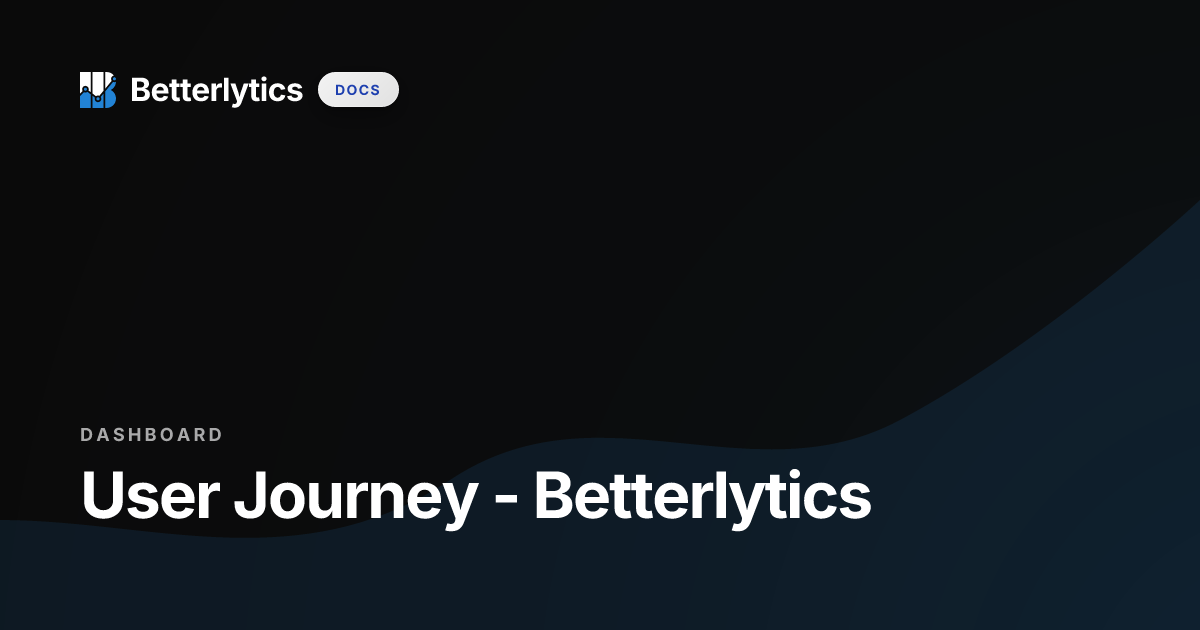 User Journey - Betterlytics
